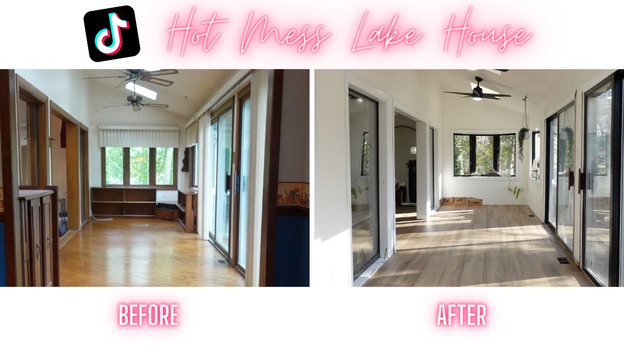 FINISHING THE HOT MESS LAKE HOUSE SUNROOM FLOORING! | HOT MESS LAKE ...