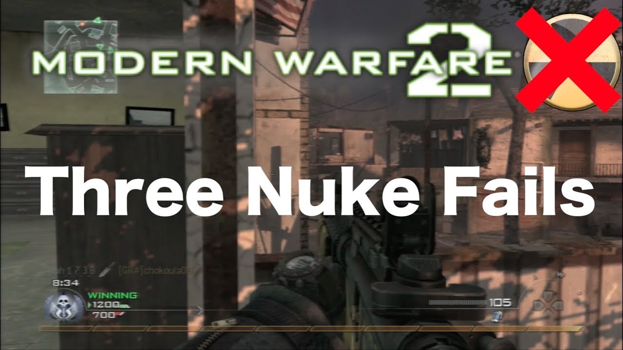COD MW2 Three Nuke Fails - YouTube