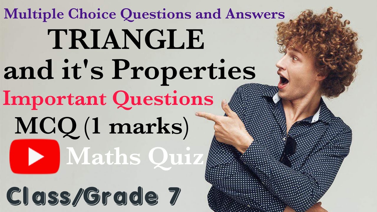 MCQ TRIANGLE and it's Properties, Maths Quiz, Multiple Choice Q and A,1 ...