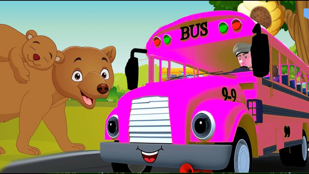 Wheels On the Bus + Mountain Bus | Playground Kids Songs and Nursery ...