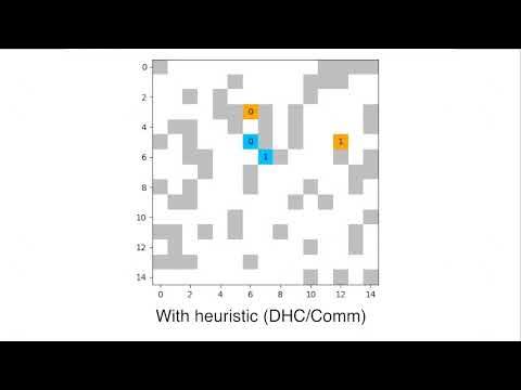 [ICRA 2021] Distributed Heuristic Multi-Agent Path Finding with Communication - YouTube