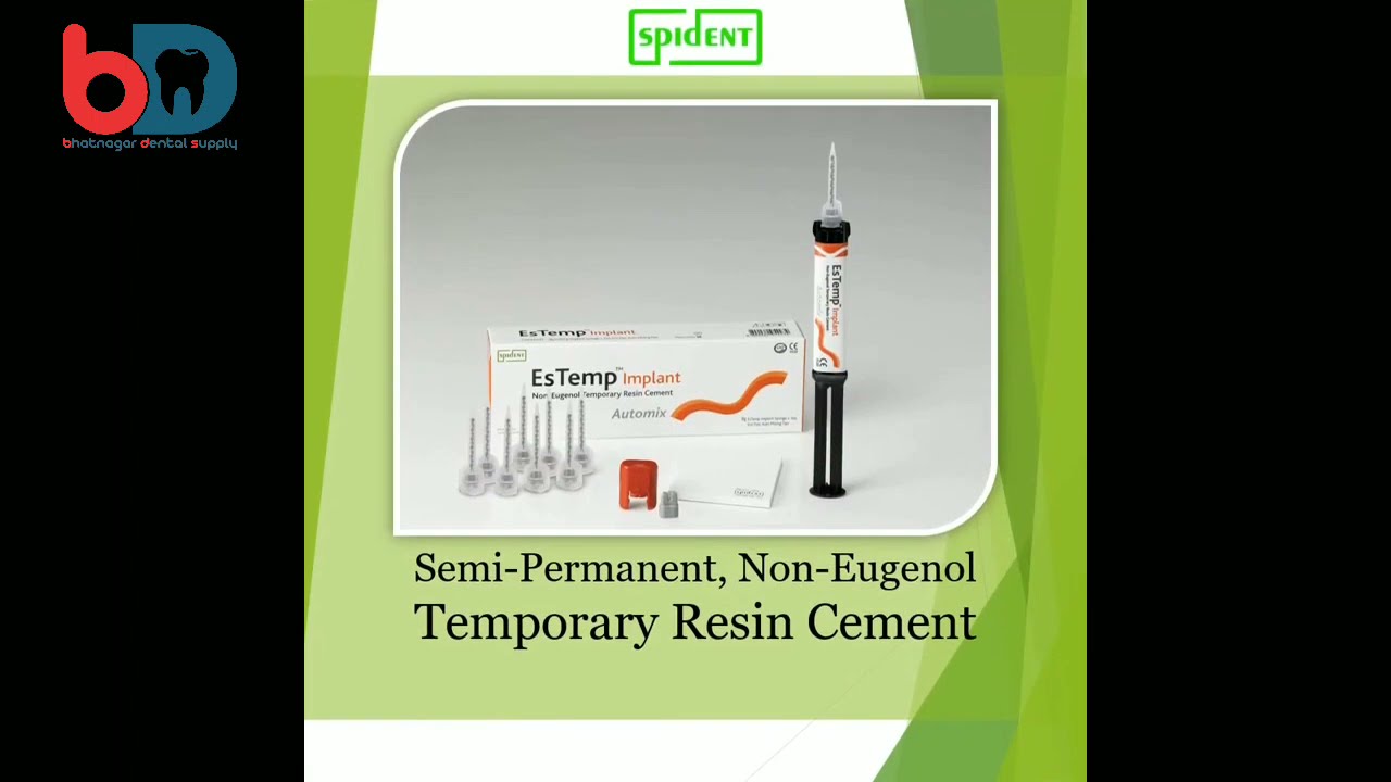 SPIDENT ESTEMP IMPLANT ||Temporary Crown Luting cement || Dual Cure ...