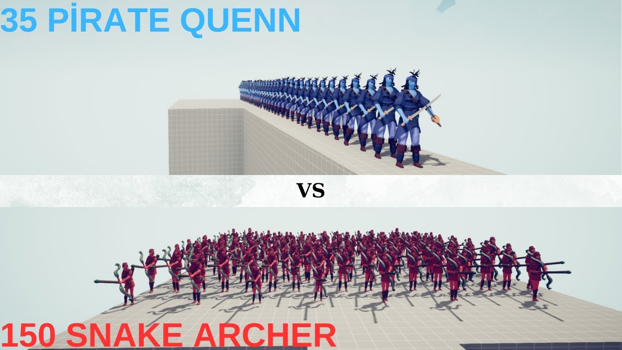 150 Snake Archer VS 35 Pirate Quenn/Totally Accurate Battle Simulator ...