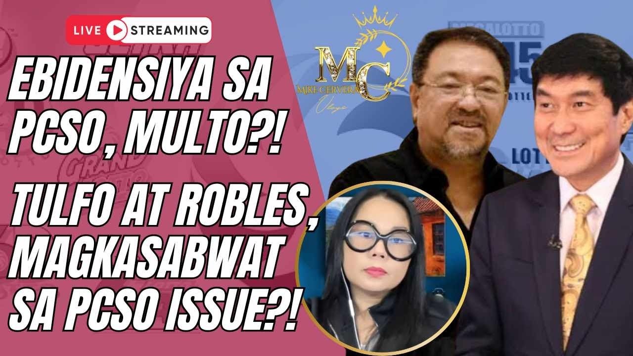 EBEDENSYA SA PCSO MULTO?! Senator tulfo at mel robles magka sabwat sa ...