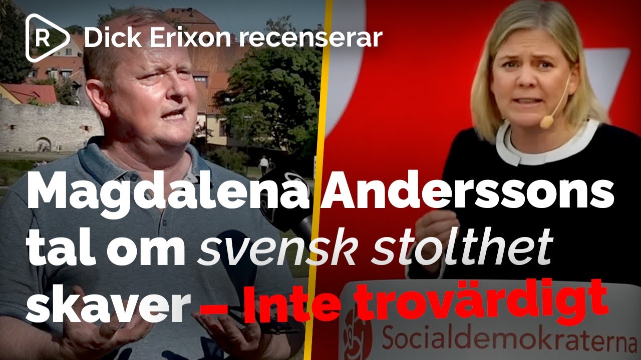 Dick Erixon Om Magdalena Anderssons Tal Almedalen Youtube