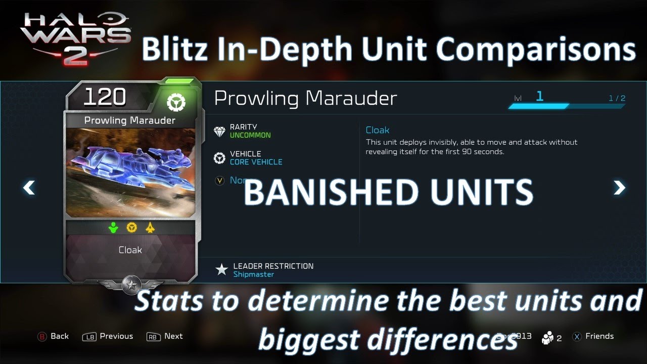 Blitz In-depth Unit Comparisons - Part 1 - Banished Units (Halo Wars 2 ...