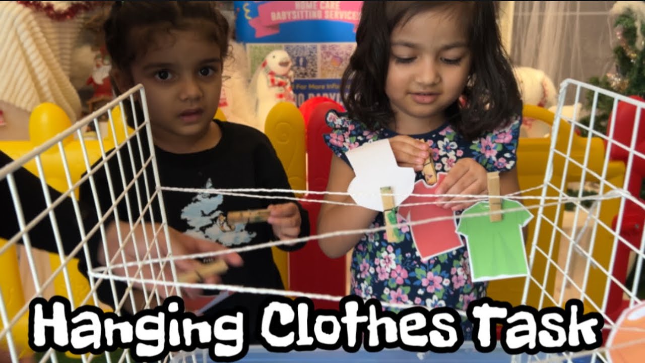Marinelys Kids - Hanging Clothes Tasks - YouTube
