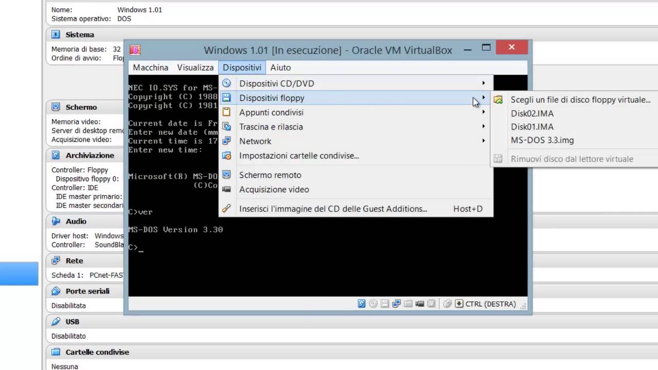 Come Installare Windows 1.01 Su VirtualBox - YouTube