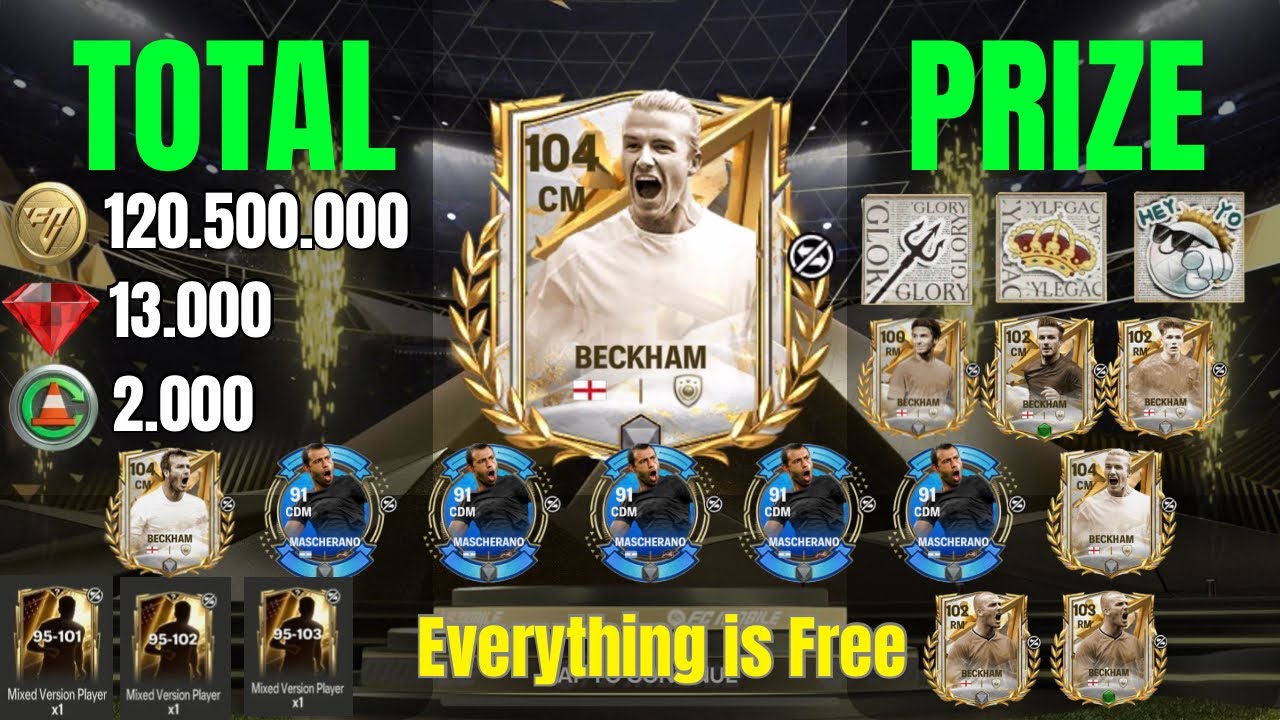 Hidden Event! Get a 104 OVR David Beckham Card & Tons of Coins and Gems ...