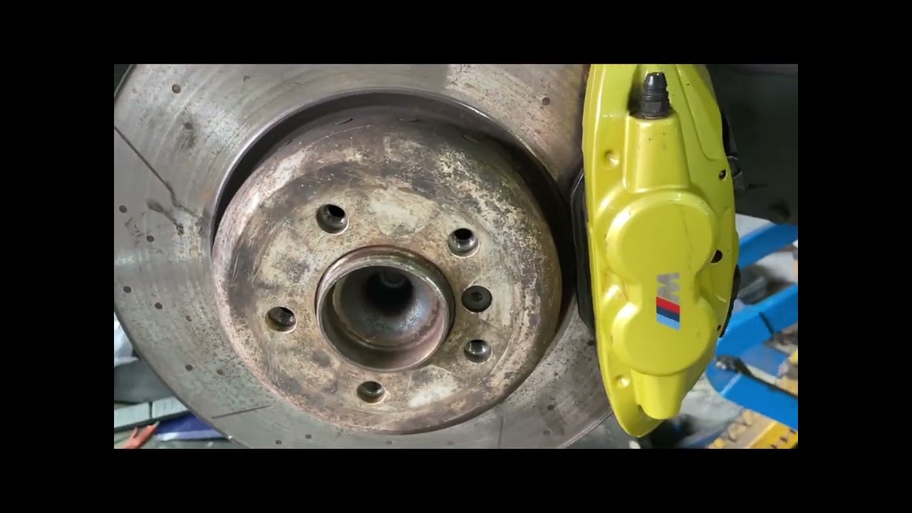 BMW E91 (E series) install F30 caliper - YouTube
