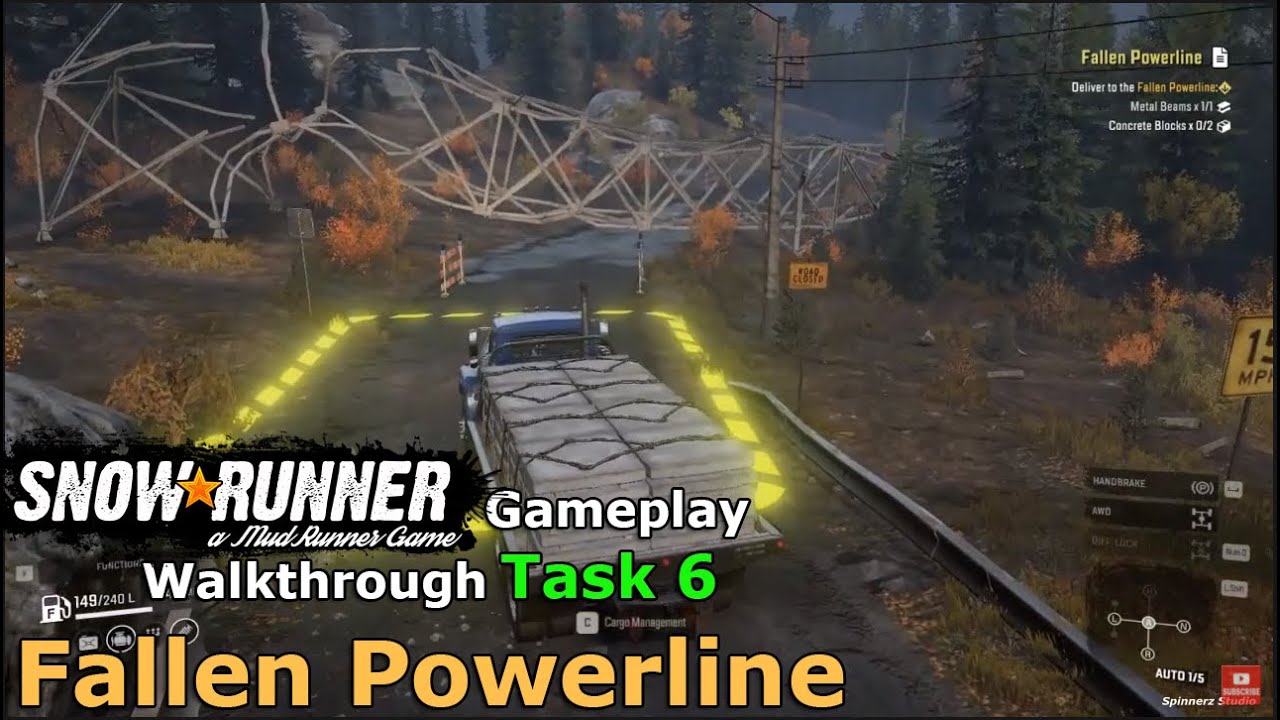 SnowRunner - Fallen Powerline | SnowRunner Michigan Phase 1 - YouTube