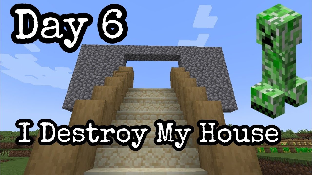 I Destroy My House #like #subscribe #minecraft - YouTube