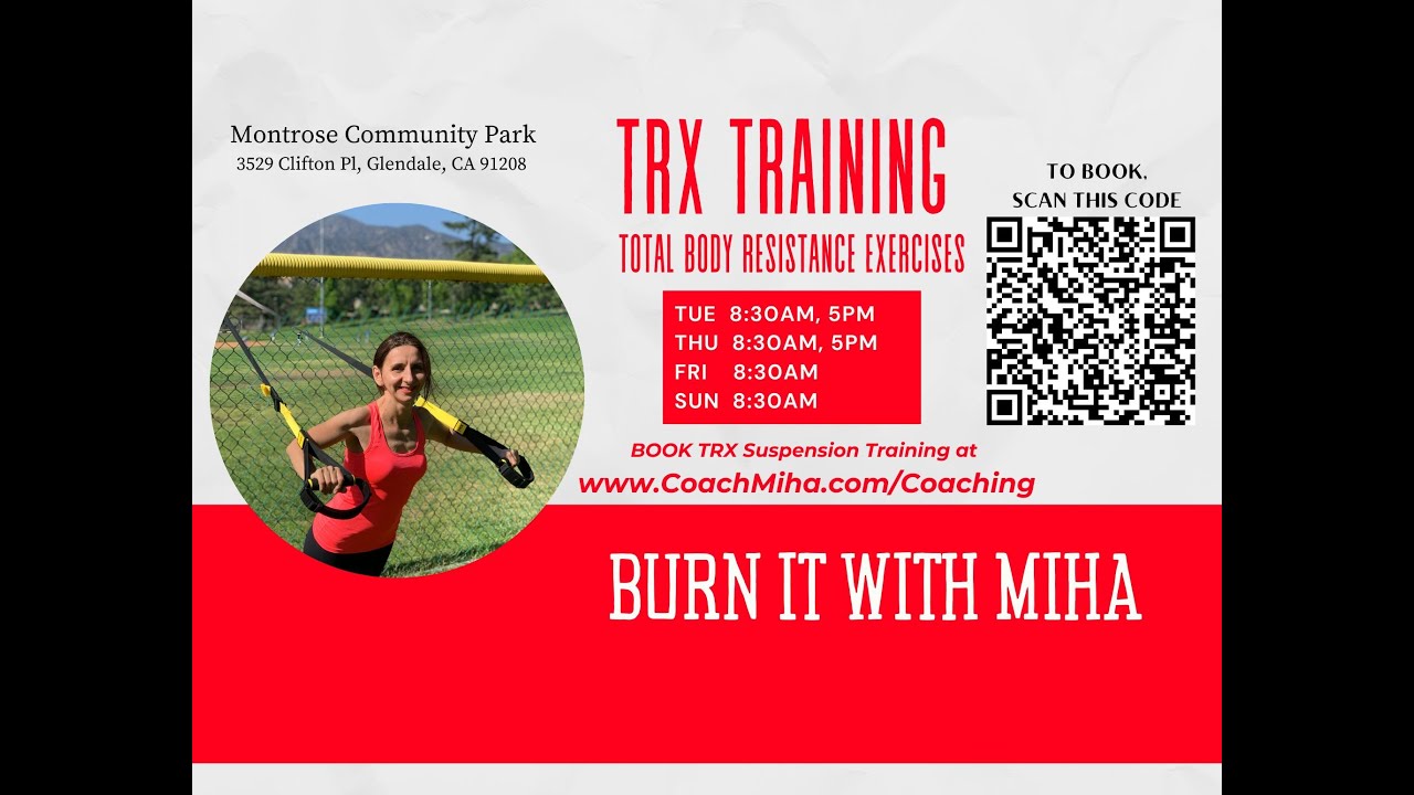 TRX classes at Montrose Community Park - YouTube