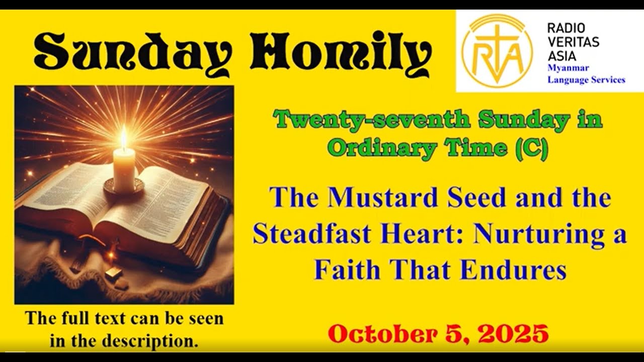 Sunday Homily October 5, 2025, Twenty-seventh Sunday in Ordinary Time ...