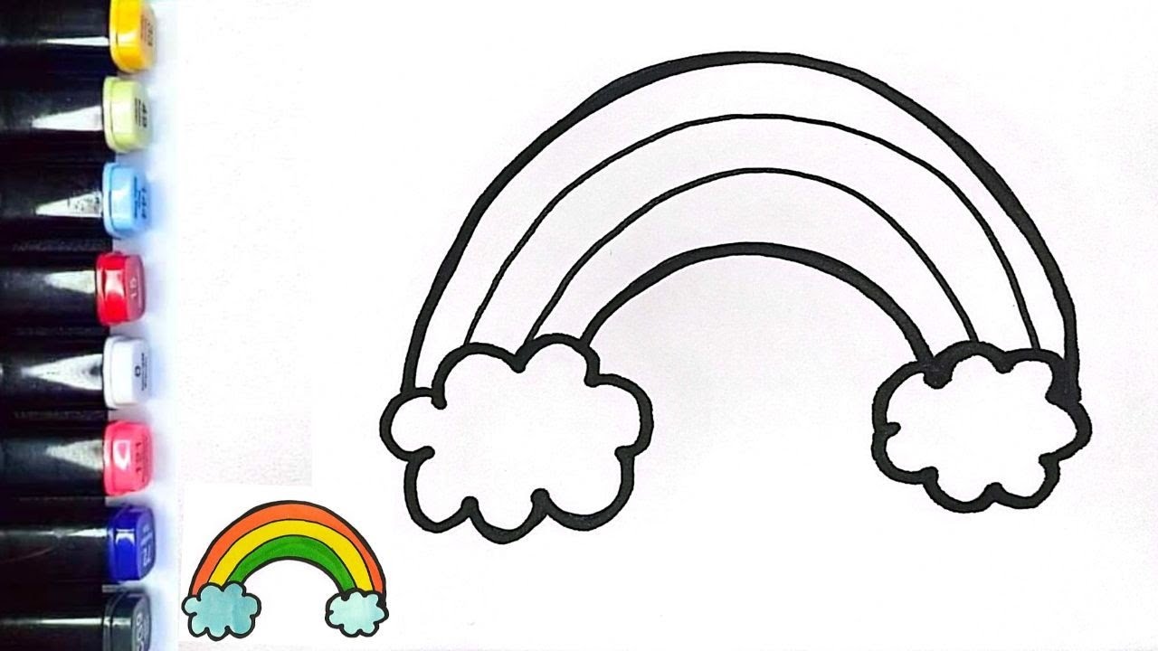 How to Draw a Rainbow | Easy Rainbow Drawing Easy Drawing for kids ...