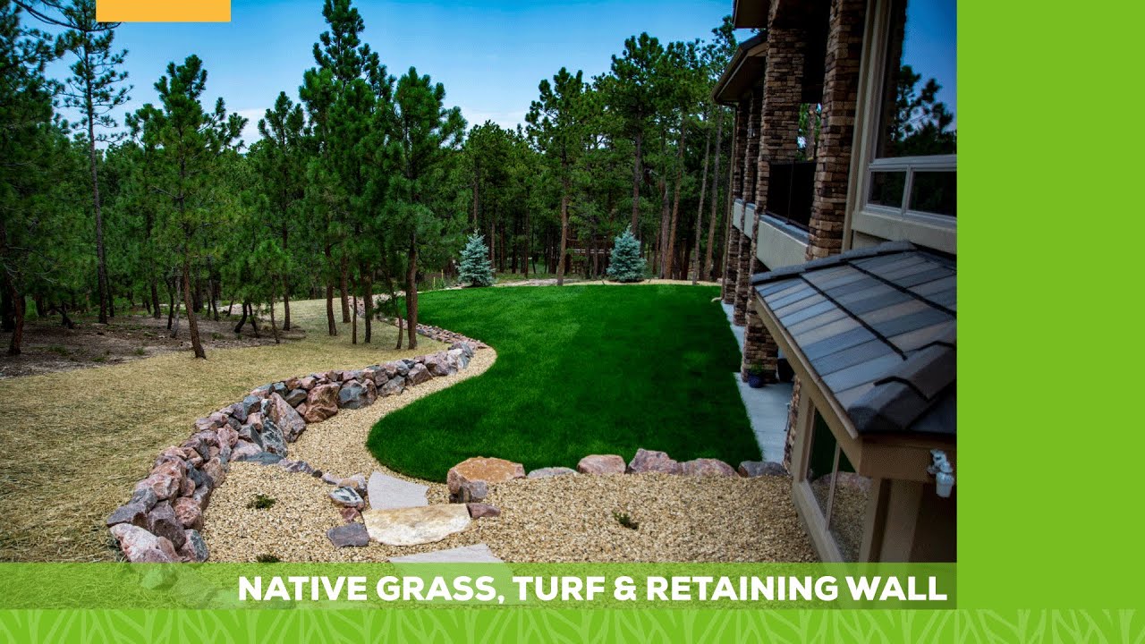 Native Grass, Turf & Retaining Wall - YouTube