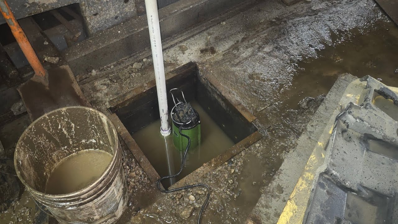 Installing a sump pump drain in a garage/commercial building concrete ...