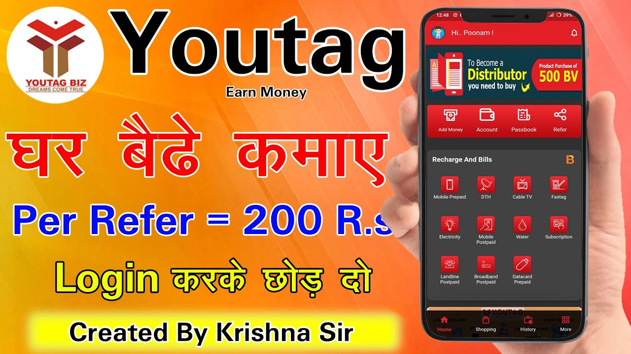 How to Register and Use Youtag App | Youtag Business se paise kaise ...