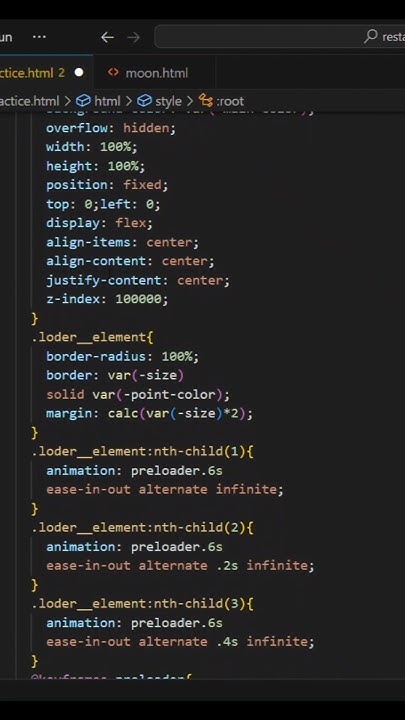 loader in html css animation #html #htmltags #trendingshorts #webdesign #coder#css#shorts# ...