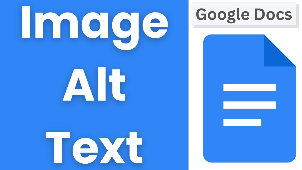 How to Add Alt Text to Images in Google Docs - YouTube