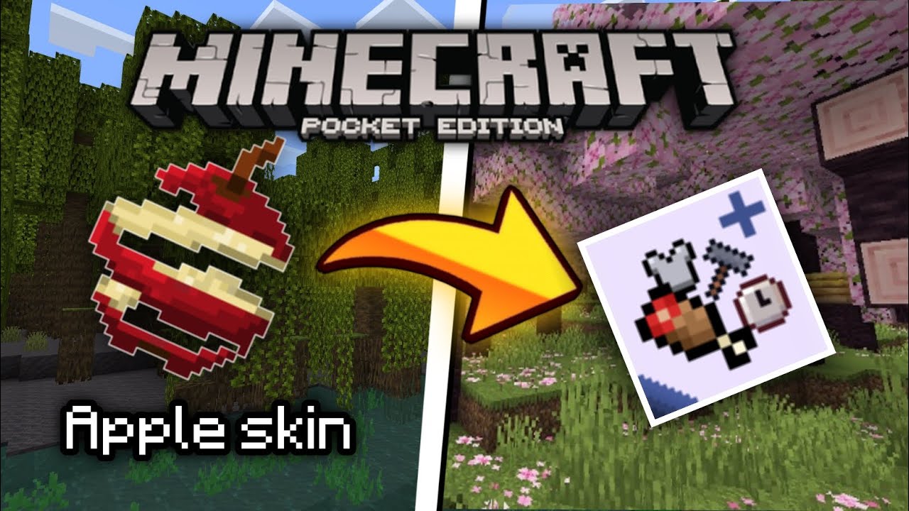 Apple-skin mod for Bedrock/pe - YouTube