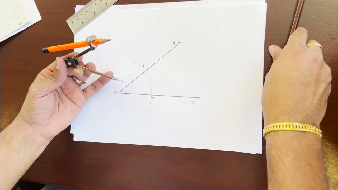 Learn how to Draw Angle Bisector using Compass and Ruler - YouTube