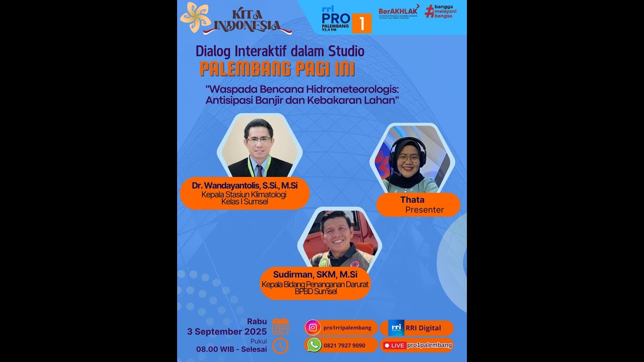 DIALOG PALEMBANG PAGI INI - RRI PALEMBANG, 03 SEPTEMBER 2025 - YouTube