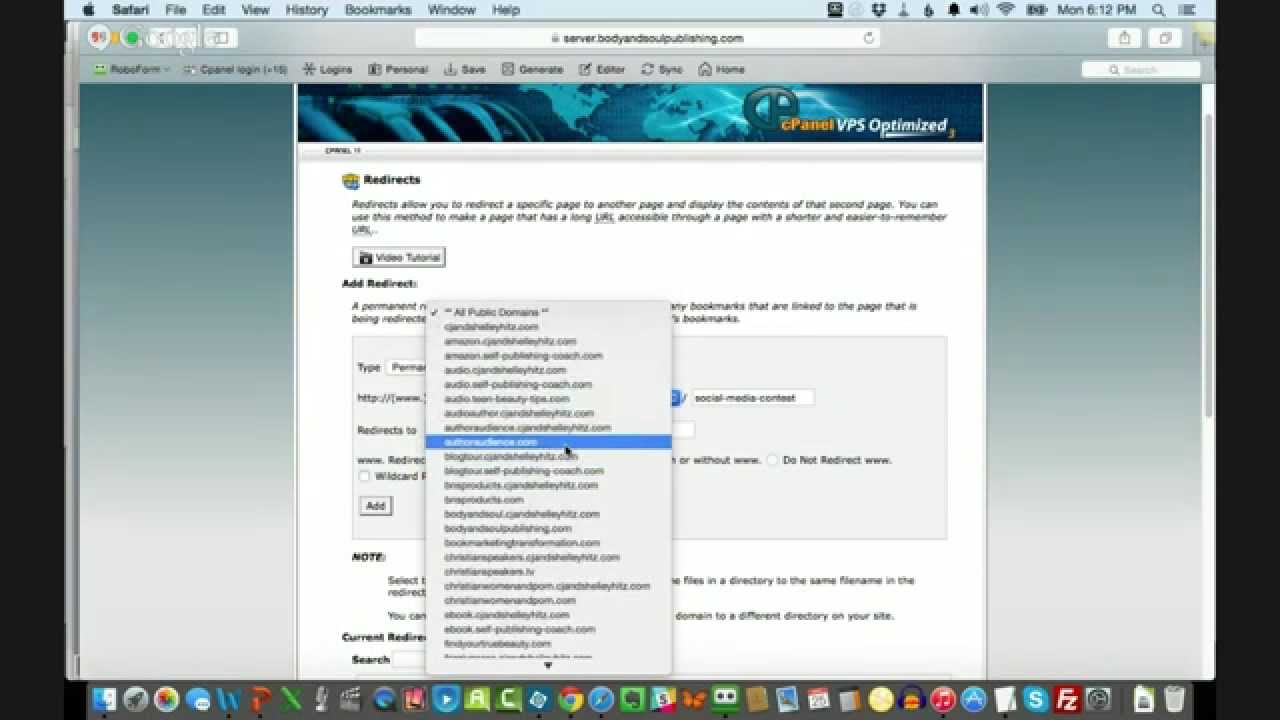 How to Create Website Redirects in Cpanel - YouTube