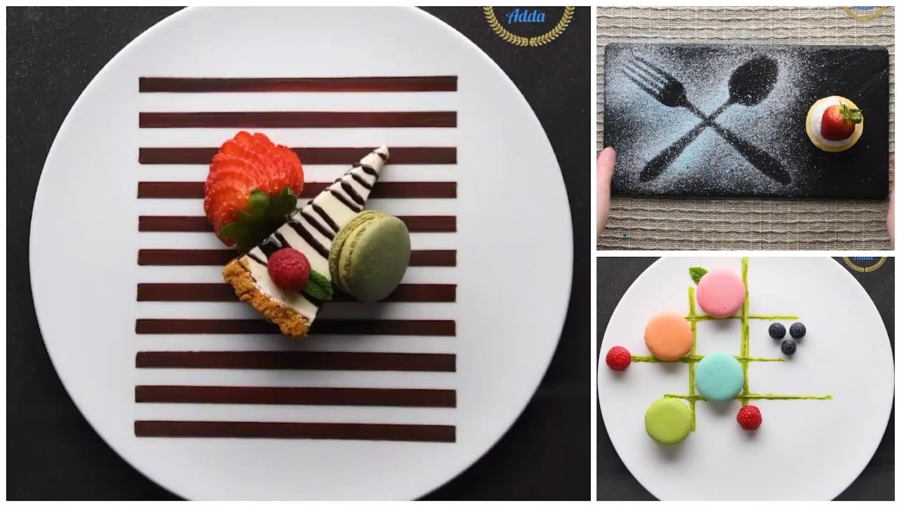 13 fancy plate design hacks with chocolate - YouTube