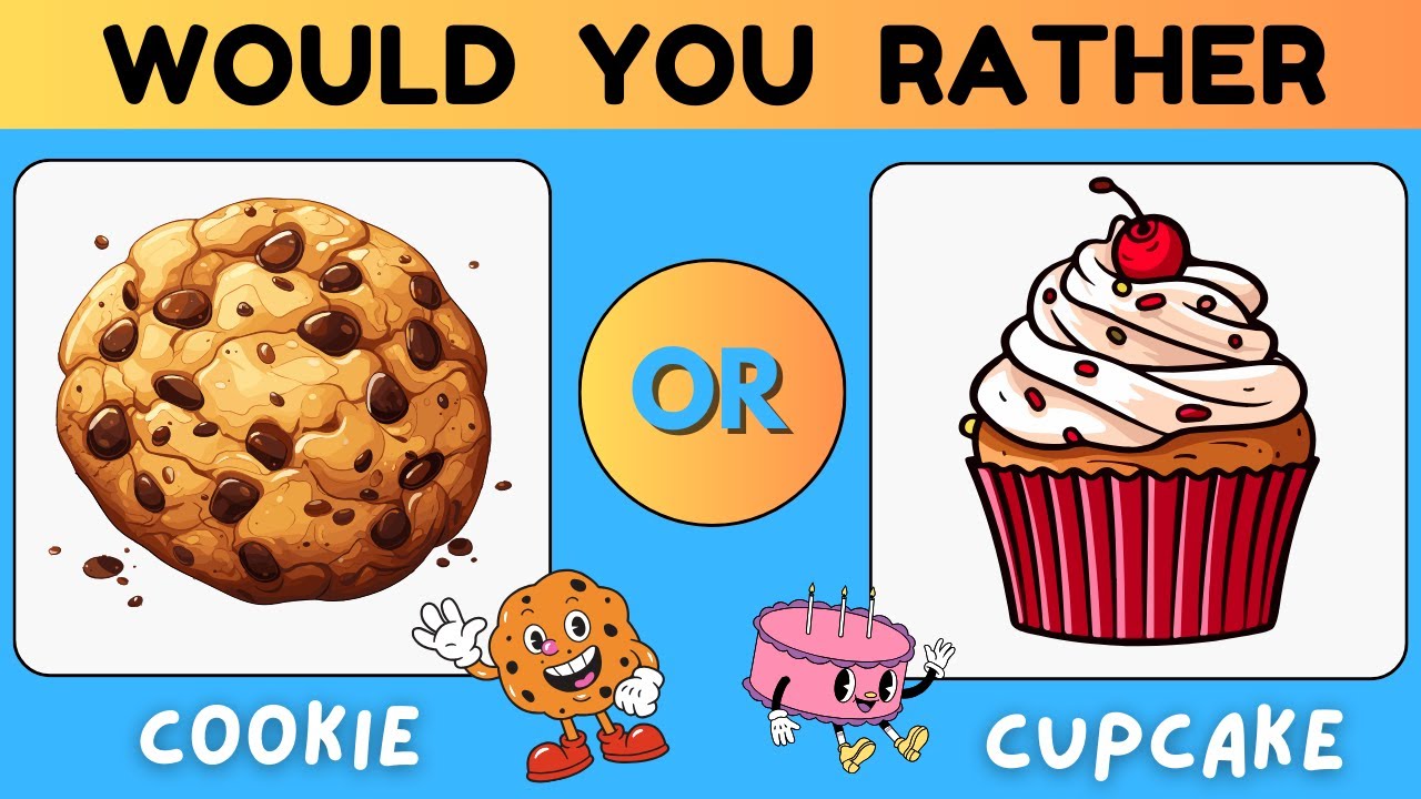 WOULD YOU RATHER 🧁🍩 FOOD EDITION 😋🍨BRAIN BREAK QUIZ 🍰PART TWO 🍭 ...
