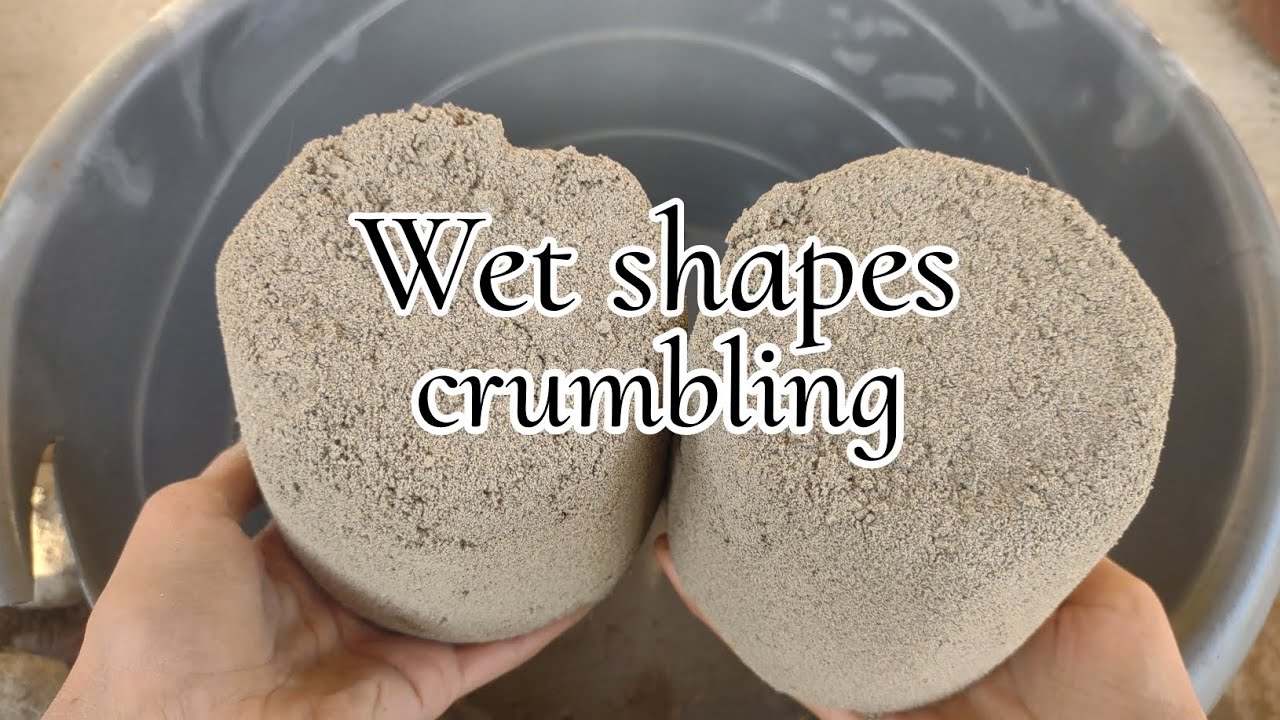 ASMR | Gritty texture wet shapes crumbling in water | satisfying | ASMR ...