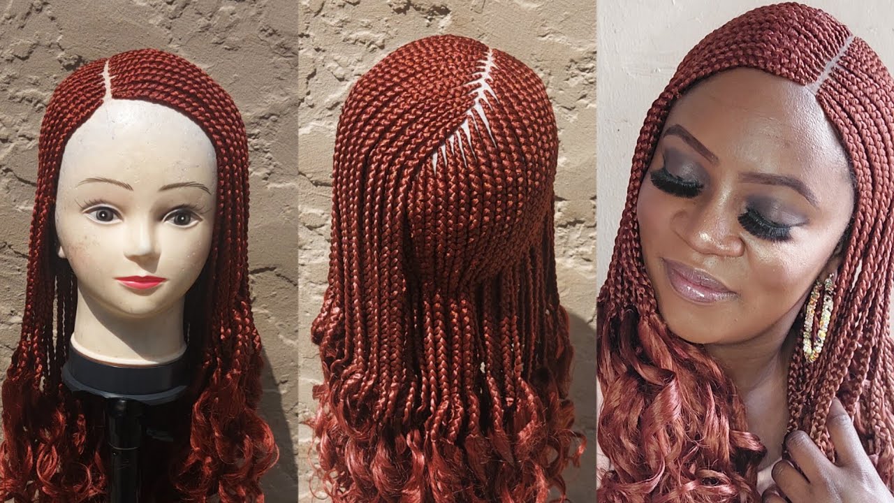 No closure, No glue. How to braided Side parts curly wig with x-prexion ...
