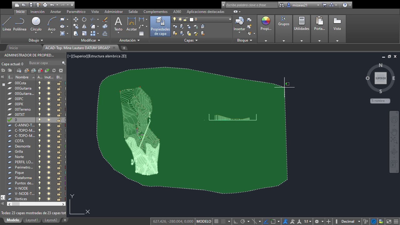 AutoCAD 2018 como crear grilla y perfil longitudinal rapido. - YouTube