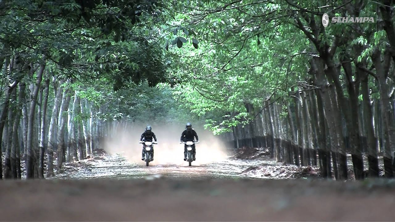 Cambodia - Chup Rubber Tree Plantation - Never Stop Riding - YouTube