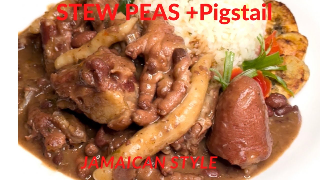 Stew peas w/Pigstail|Jamaican style| How to cook stew peas # ...