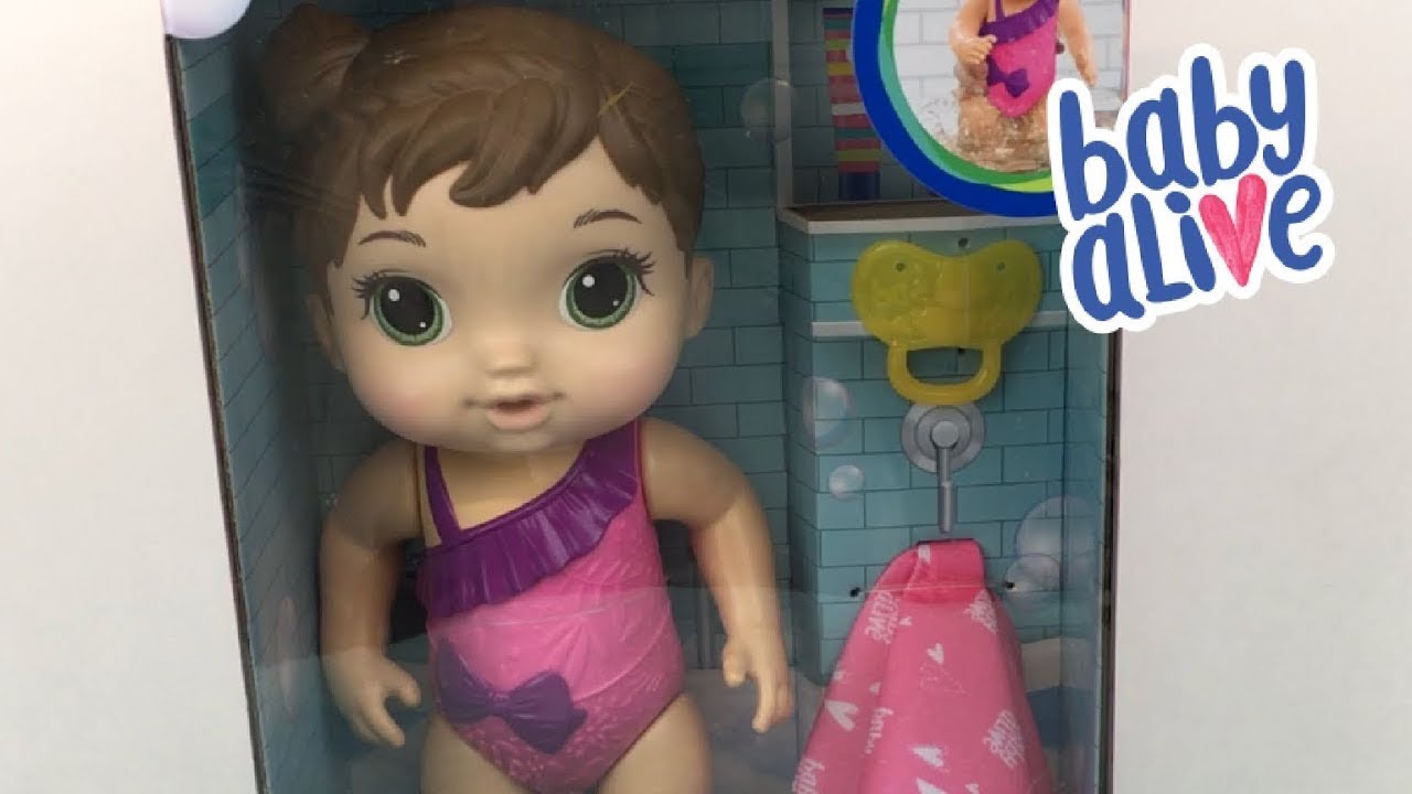 Barbie - Unboxing NEW Baby Alive SPLASH N SNUGGLE BABY Doll - YouTube