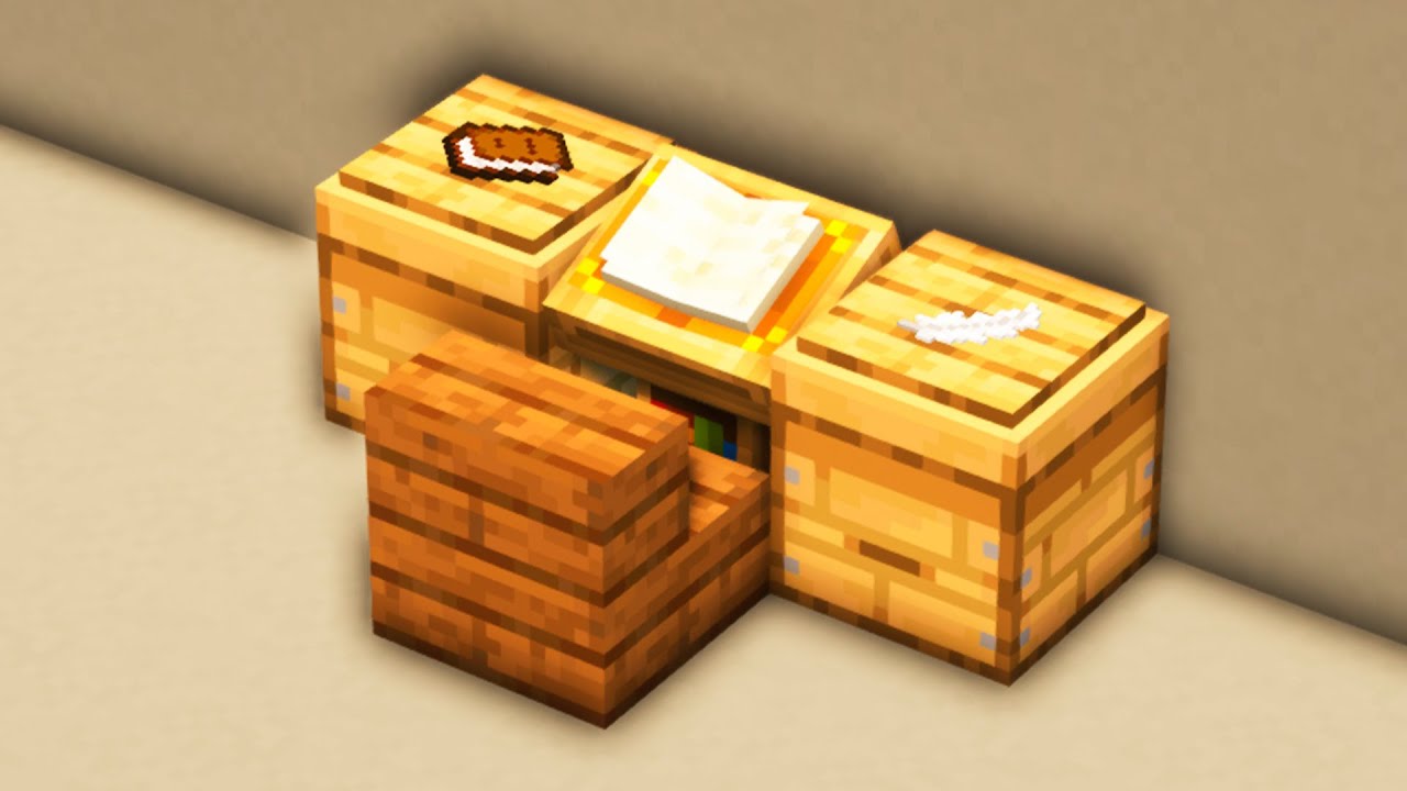 Cute Table Decoration In Minecraft - YouTube