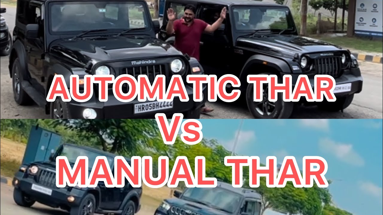 Automatic Thar VS Manual Thar | DRAG RACE | THAR Vs THAR | #thar # ...