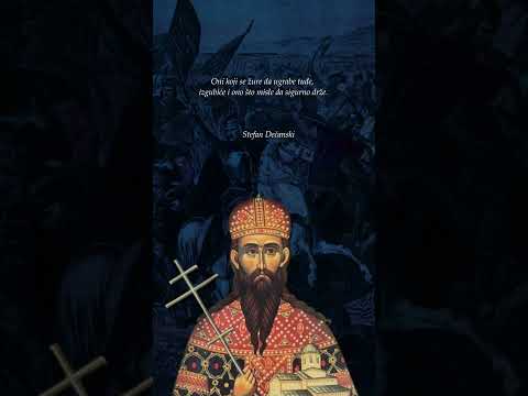 Srpski kralj se obraća bugarskom caru pred Bitku kod Velbužda.