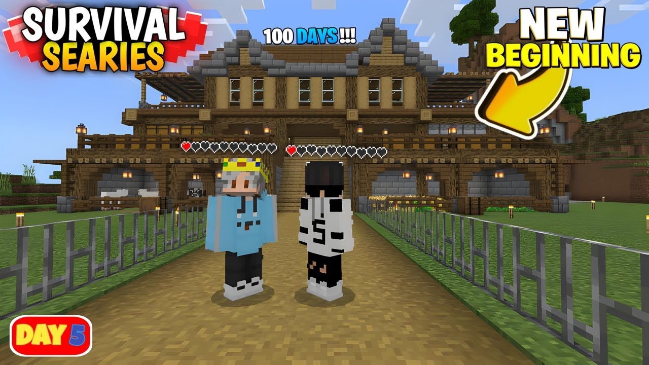 Crafting Full Diamond Armour In Minecraft Duo Survival {day5} ||Live ...