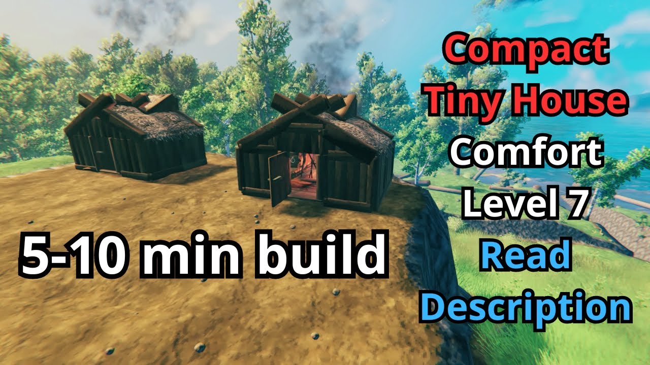 Valheim | Compact Tiny House (Comfort Level 7) - Read Description - YouTube