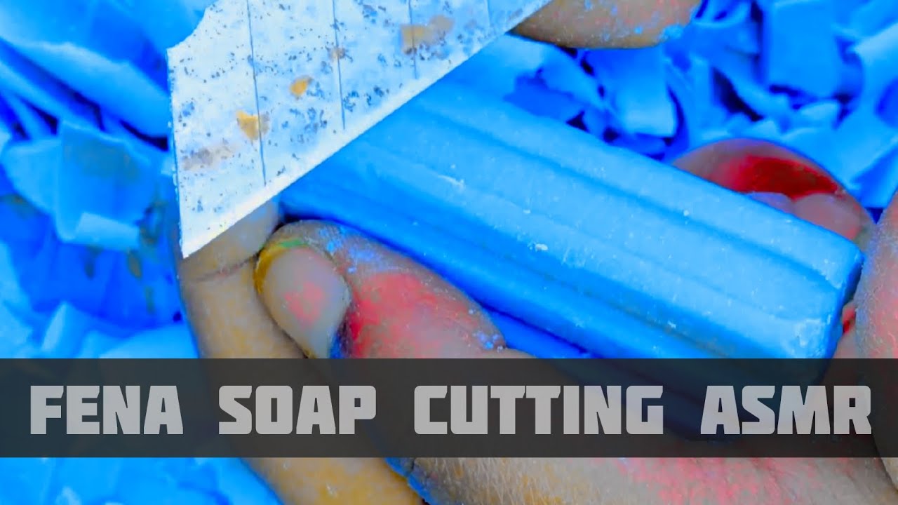 Fena Soap Cutting ASMR 🩵 Satisfying Video 🤤 - YouTube