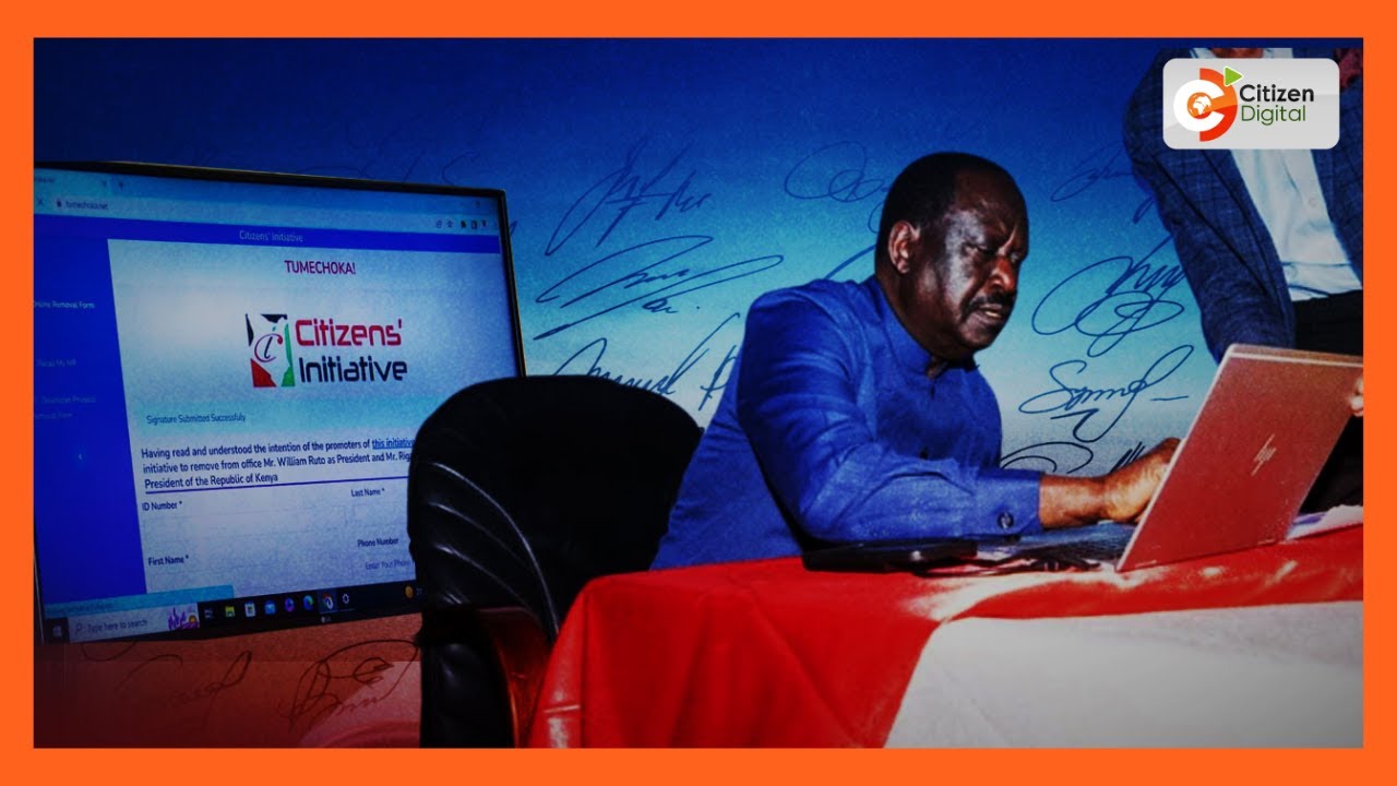 Raila Odinga launches online portal for signature collection - YouTube