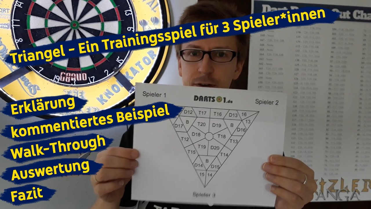 Triangel - Ein Dart Trainingsspiel für drei Spieler - Triangle 3 Player ...