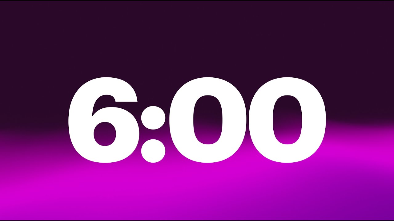6 Minute Countdown Timer - No sound - YouTube
