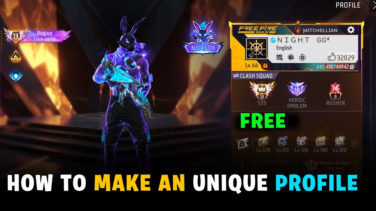 HOW TO MAKE A GOOD PROFILE IN FREE FIRE | HOW TO MAKE A UNIQUE PROFILE ...