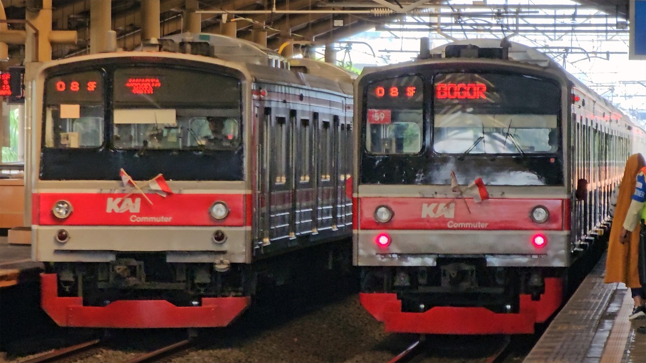 [4K] Stasiun Cikini: Kompilasi Kereta TM 6000, JR 205, CC 206 | KRL ...