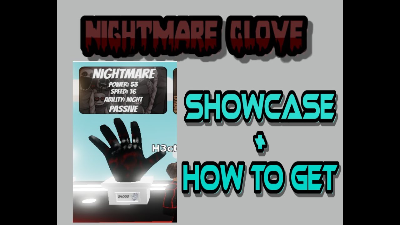 Roblox Slap Battles || Nightmare glove showcase + how to get - YouTube
