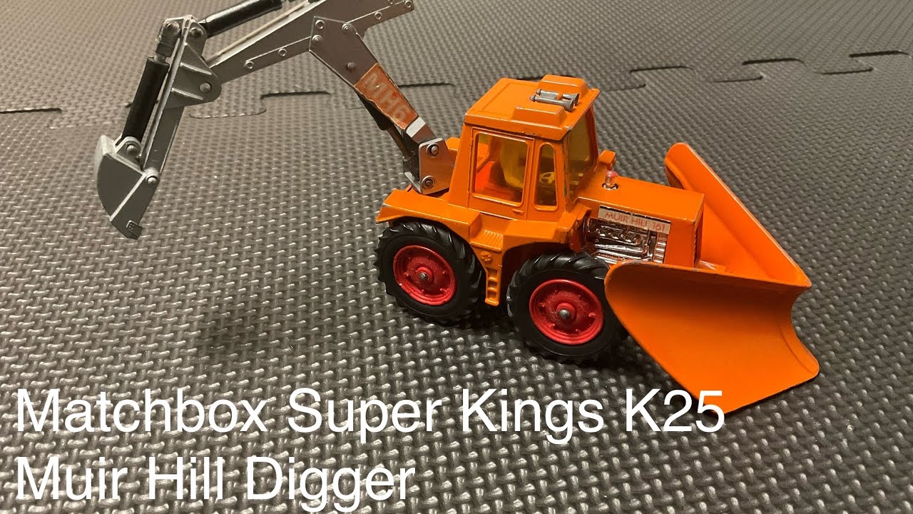 Matchbox Super Kings K25 Muir Hill Digger & Plough - YouTube