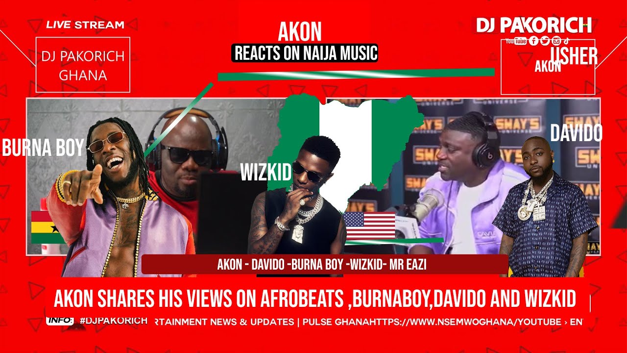 AKON SHARES HIS VIEWS ON AFROBEATS ,BURNABOY,DAVIDO AND WIZKID - YouTube